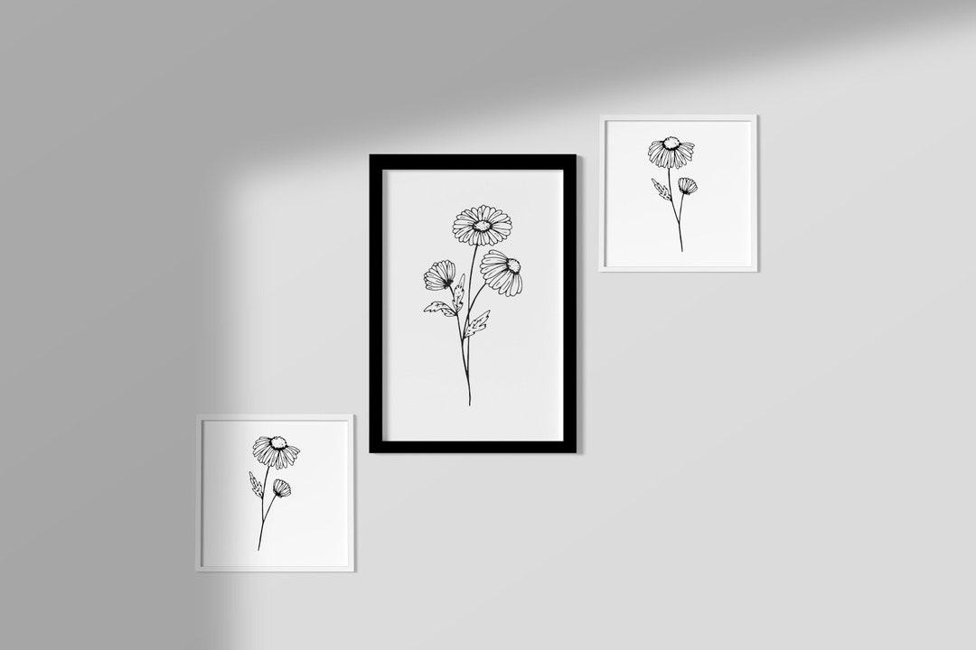 3 Piece Print Set | Flower Prints | Guest Room Decor | Inspiring Wall ...