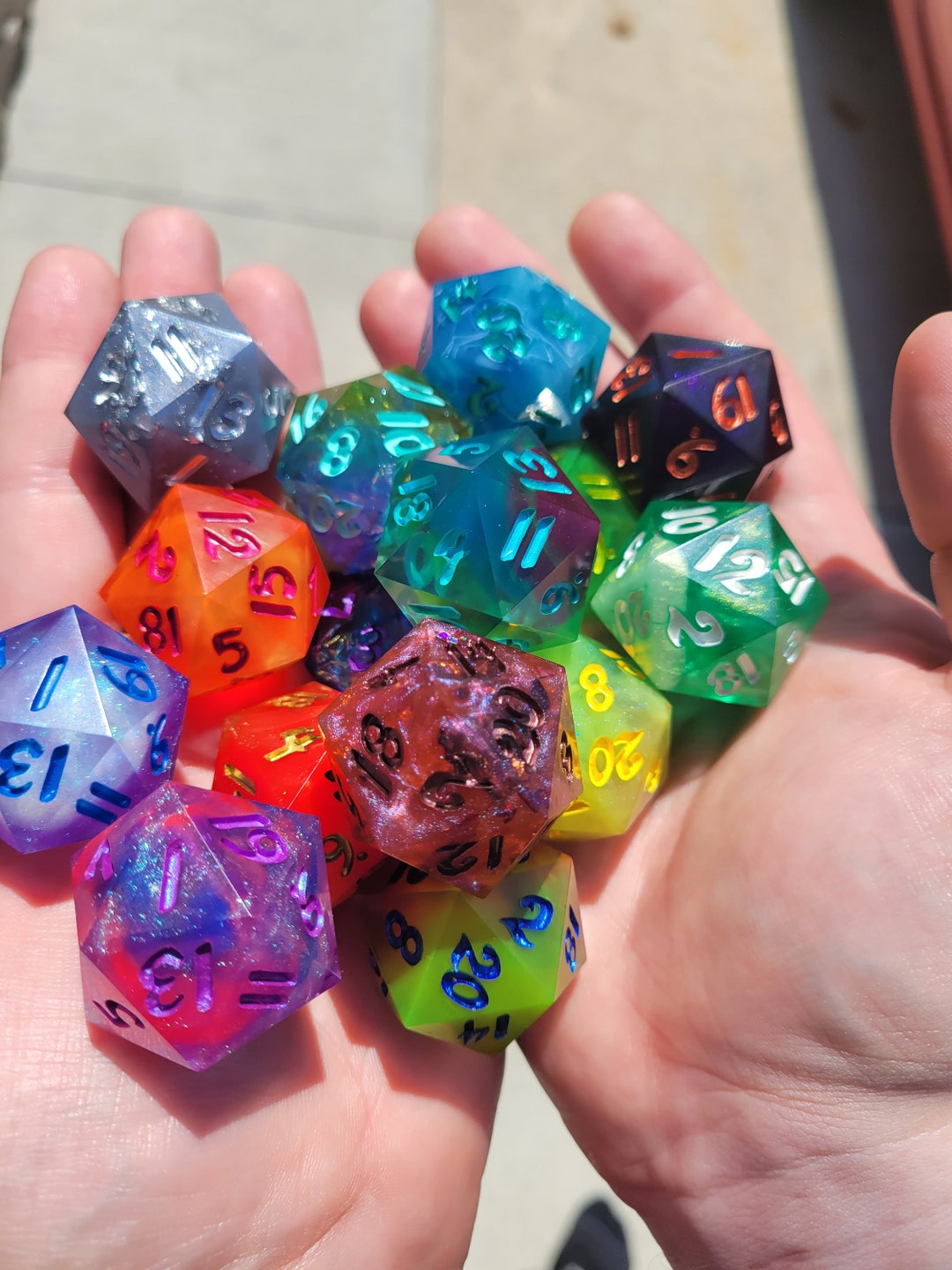 Mystery D20- One Random Mystery D20 in 35mm Chonk Size, for Table Top ...