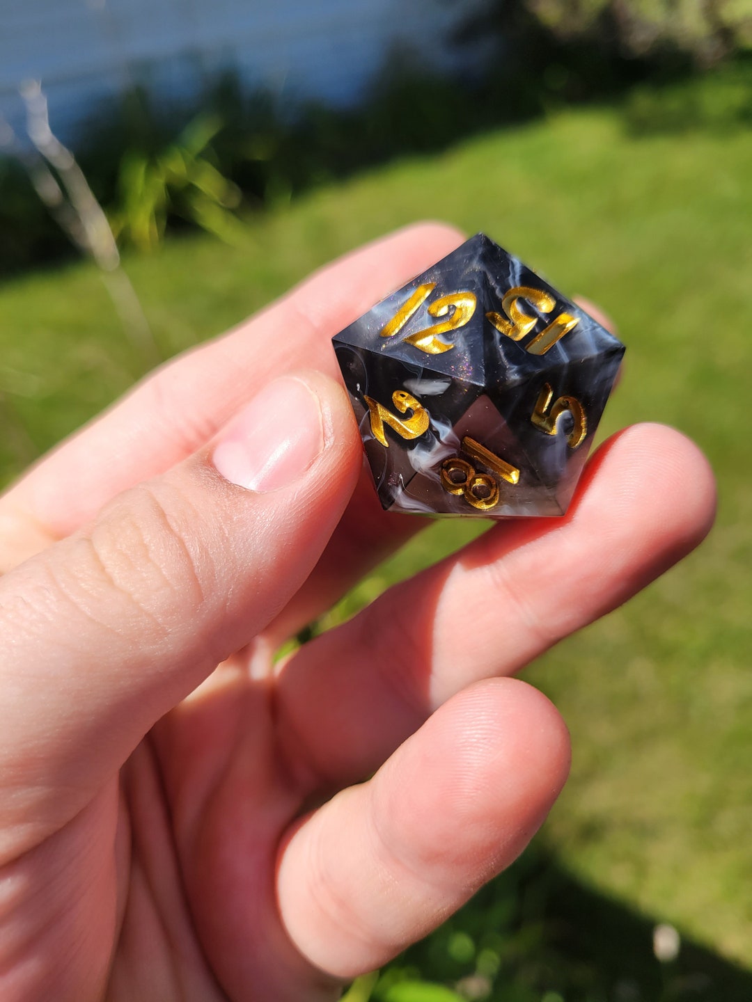 Fog Cloud Single D20, D20 in 35mm Chonk Size, Dice for Ttrpgs, Dnd Gifts, Large Size Die - Etsy