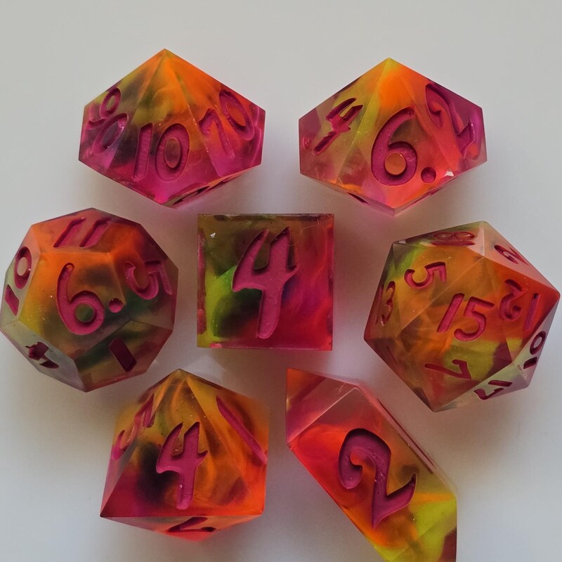Neon Dice - Etsy