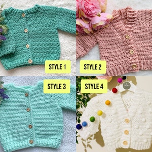 Personalised Baby Cardigan, Hand Embroidered Name Cardigan, New Baby ...