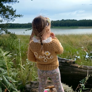 Personalised Baby Cardigan, Hand Embroidered Name Cardigan, New Baby ...