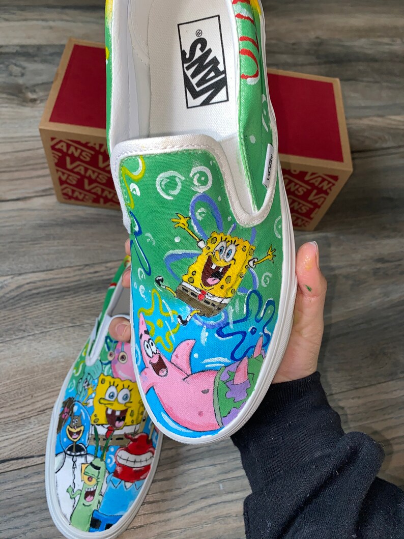 Spongebob and Cast Shoes - Etsy