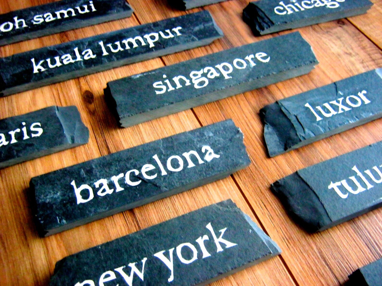 Custom Wedding Slate Table Name Signs - Etsy UK