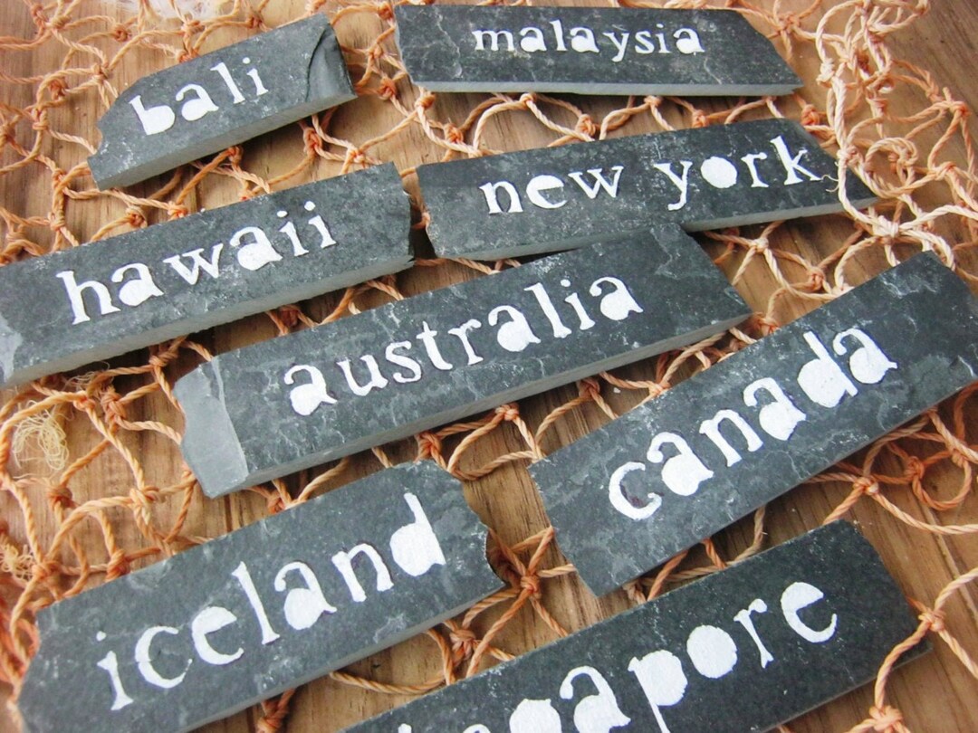 Wedding Day Slate Table Name Signs Handmade - Etsy