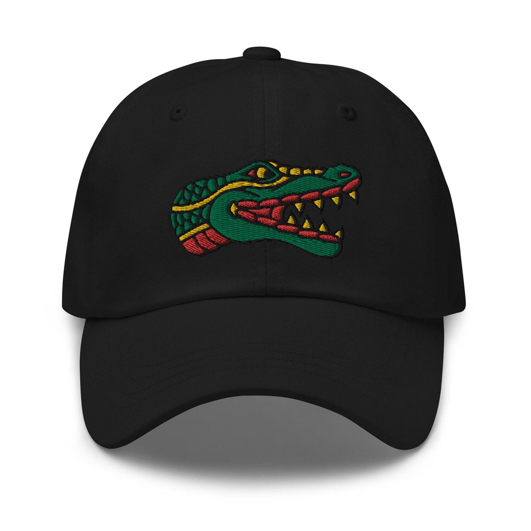 Alligator Traditional Tattoo Hat, Tattoo Inspired Clothing, Embroidered ...