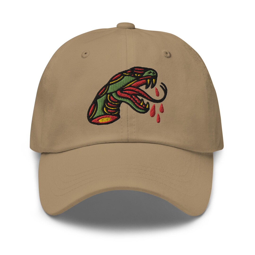 Snake Head Traditional Tattoo Hat, Tattoo Inspired Clothing ...