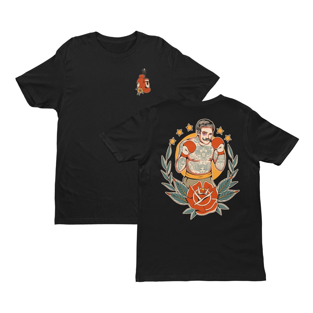 Traditional Tattoo Boxer Shirt, Boxing Graphic Tee, Tattoo Clothing ...