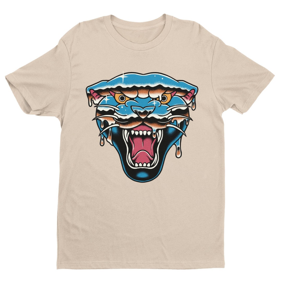 Chrome Panther, Tattoo Shirt, Tattoo Graphic Tee, Old School Tattoo ...