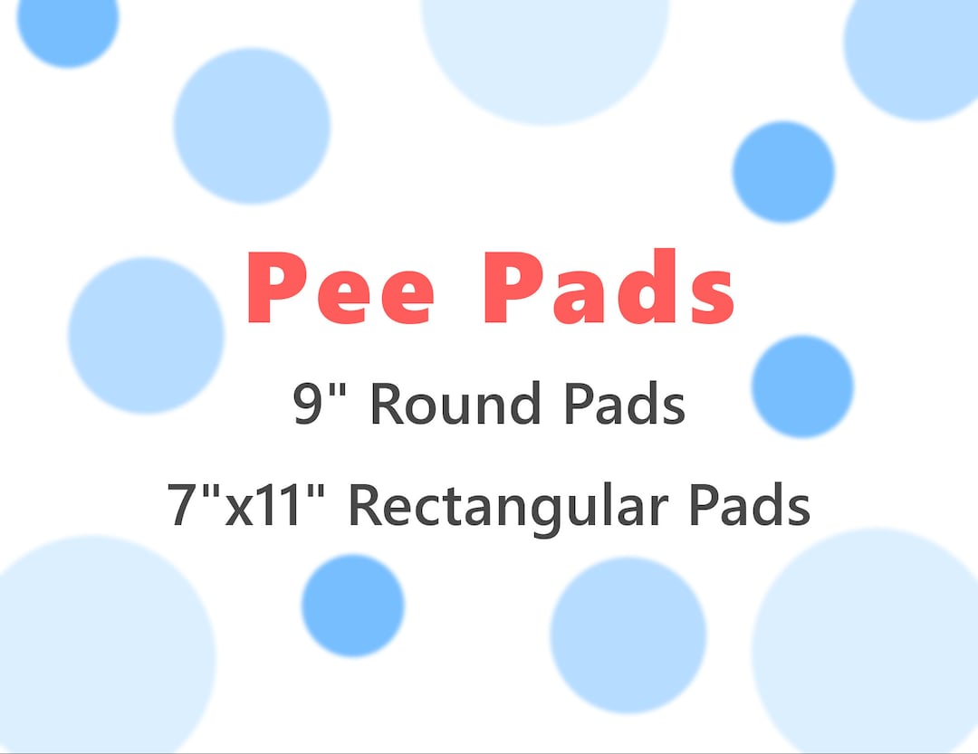 Waterproof Pee Pad | 9" Round Pads | 7"x11" Pads | Multiple Colors - Etsy