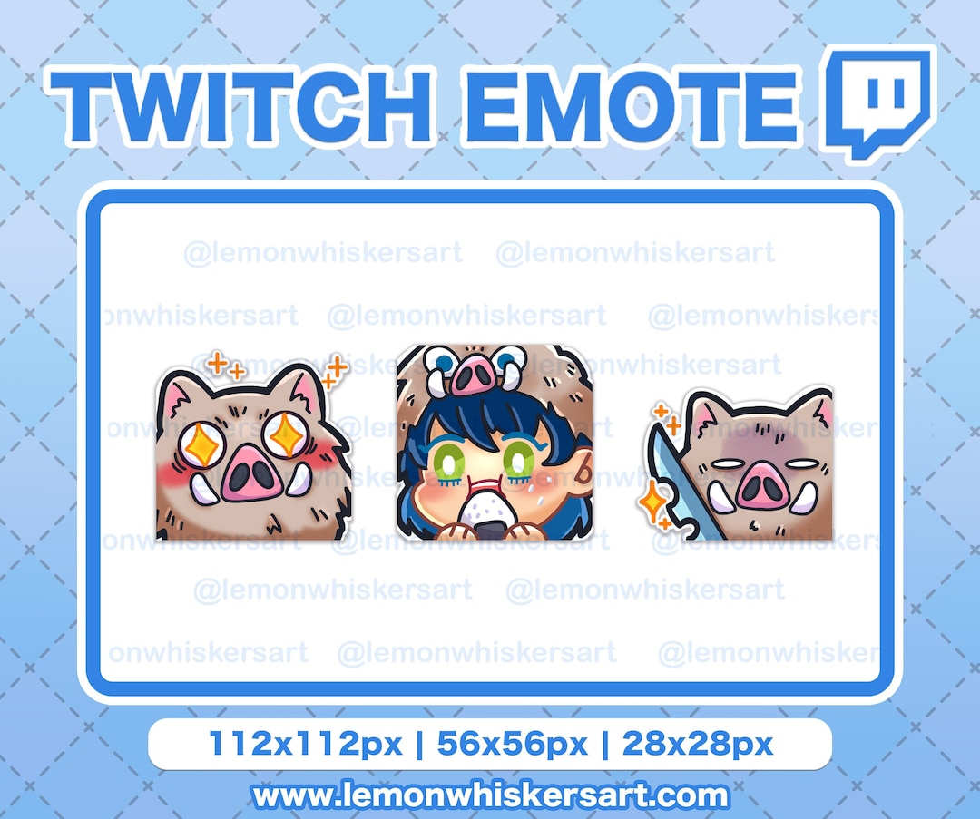 Anime Emotes | Twitch, Discord, Youtube Streaming Demon Inosuke Emote ...