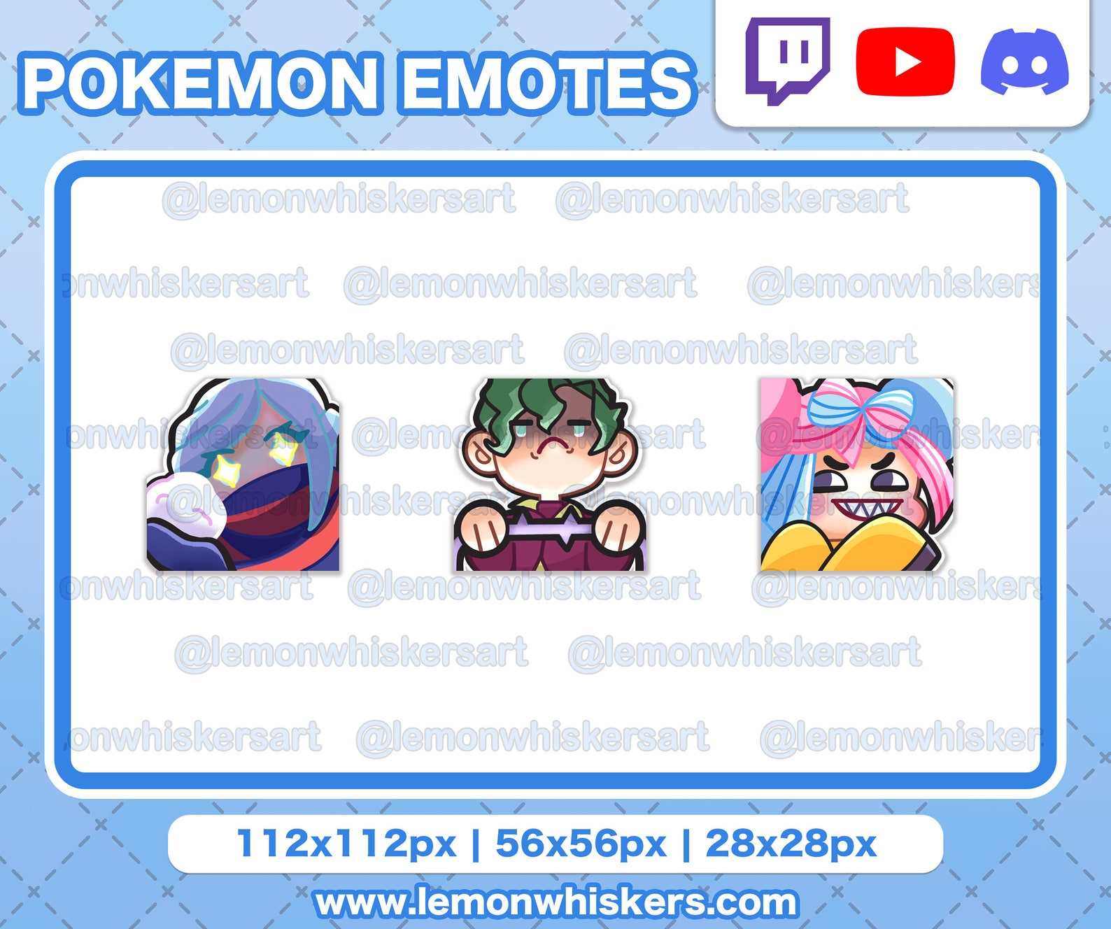 Gym Leader Emotes Pokemon Violet and Scarlet twitch - Etsy