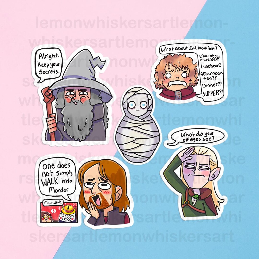 Lord of the Rings 2" - 3" Inch Laminated LOTR Sticker | Laptop iPad ...