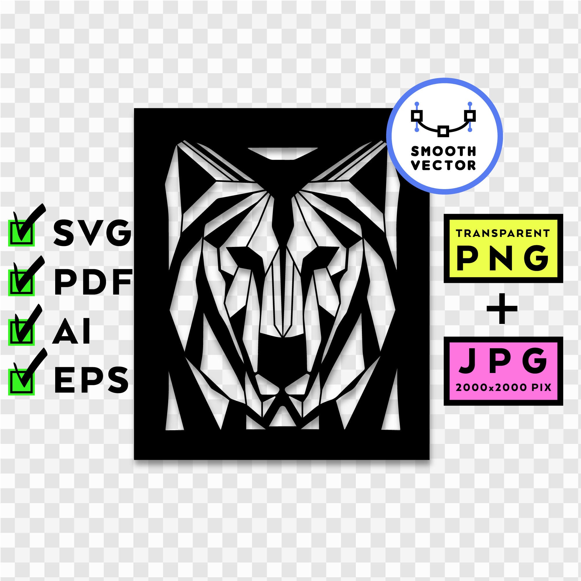 Polygon Wolf Vector Art SVG. Laser Cut High-quality Clip Art - Etsy