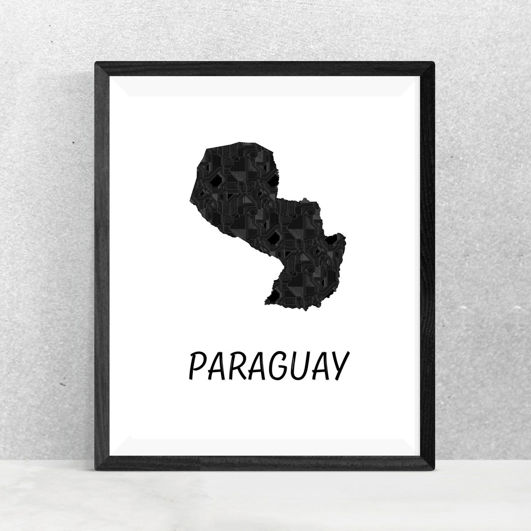 Paraguay Art, Paraguay Poster, Paraguay Wall Art, Digital Download Art ...