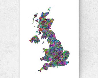 Uk Map Wall Hanging - Etsy