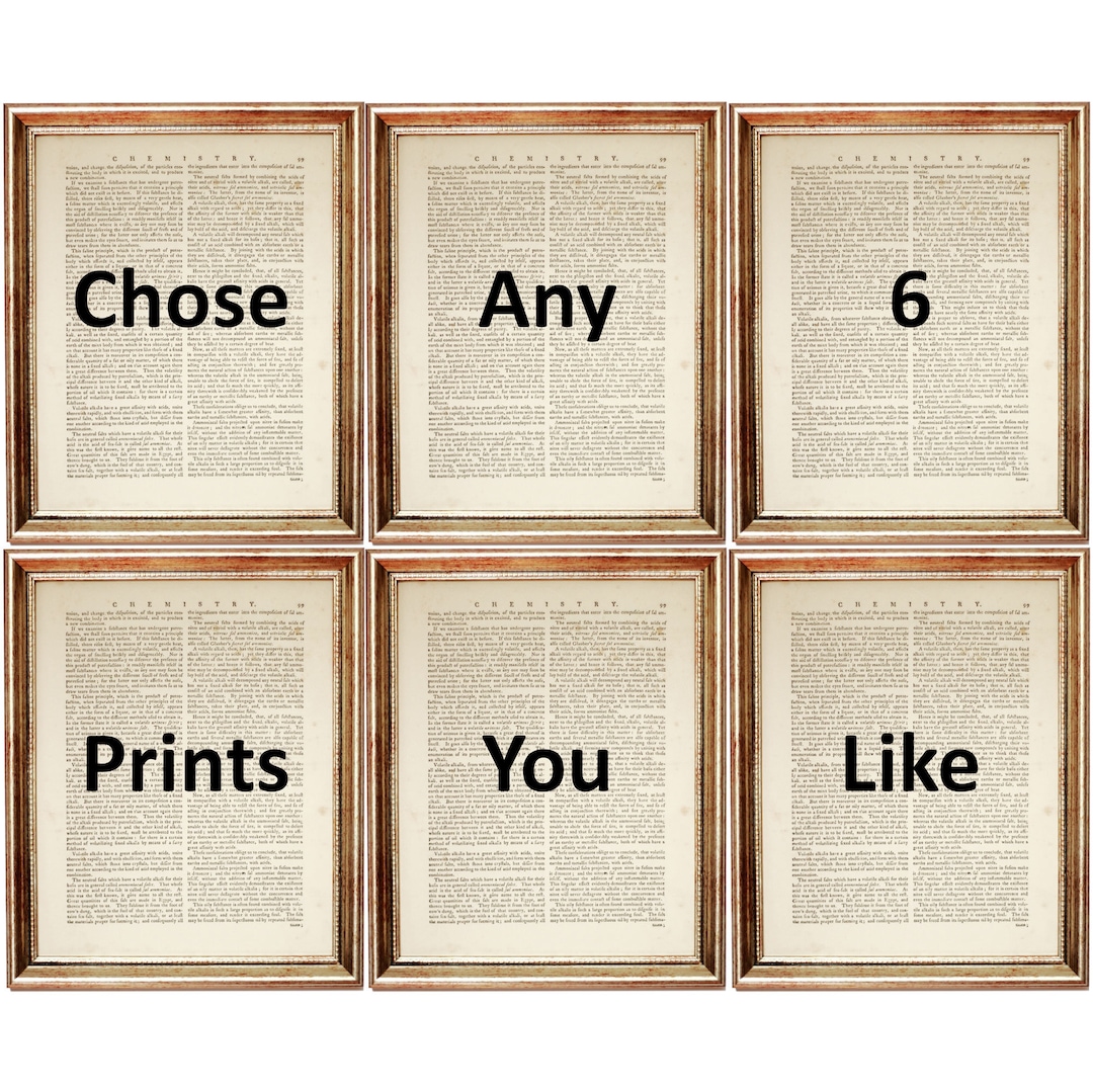 Set of 6 Wall Art, Mix and Match of 6 Wall Art, Chose Any 6 Prints You ...