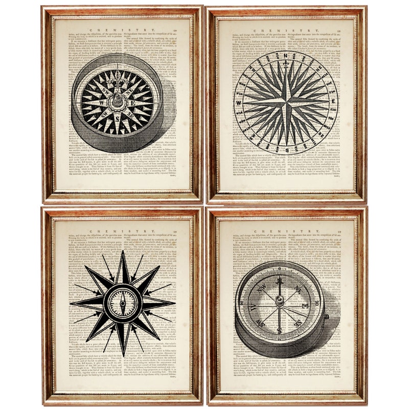 Compass Wall Art - Etsy