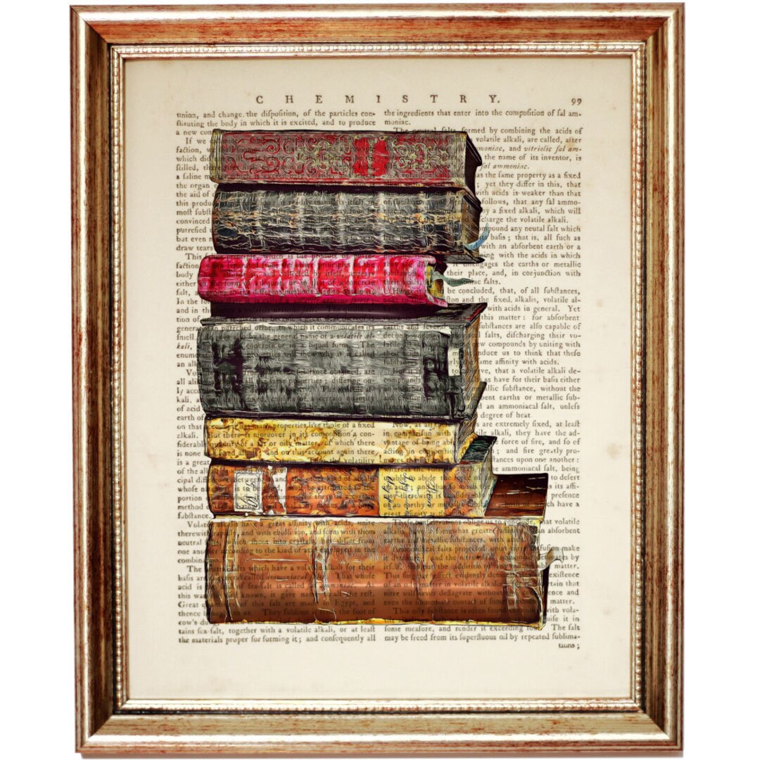 Book Lover Print, Book Lover Gift, Book Set Decor, Book Dictionary Art ...
