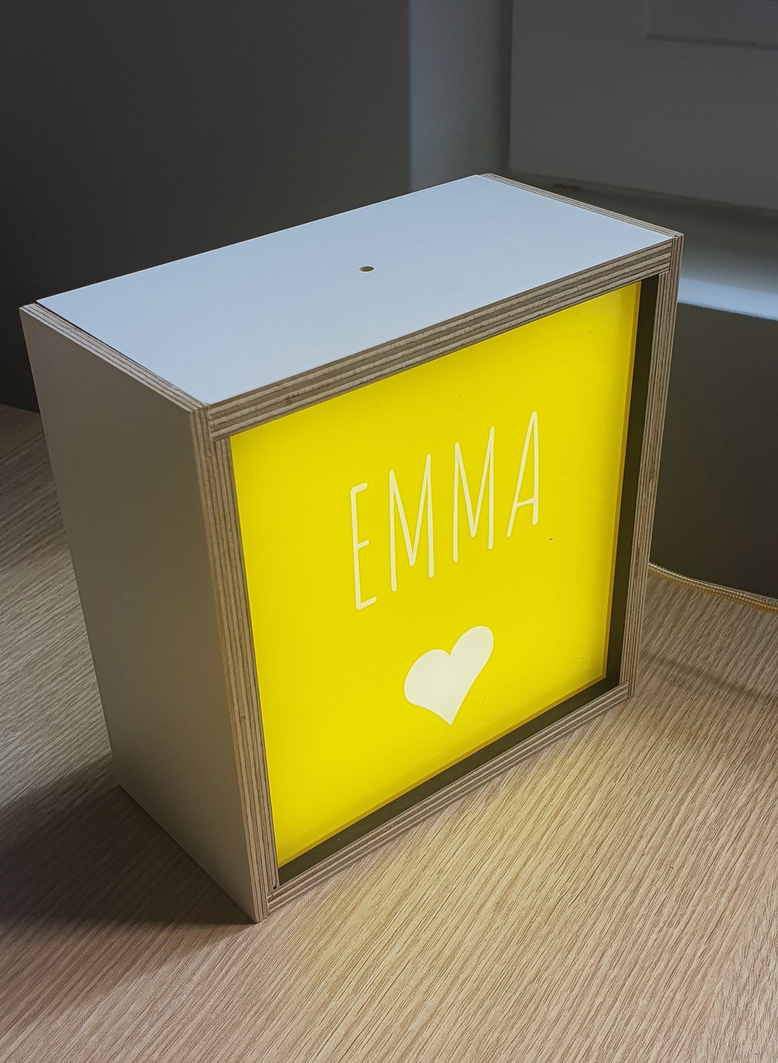 Personalized night light Box bright personalized child first | Etsy