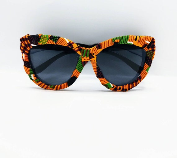Orange Kente Sunglasses With Optional Matching Earrings - Etsy