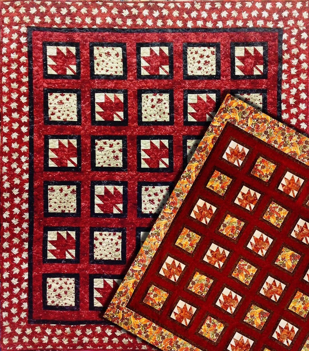 The Maple Leaf Two-step Quilt Pattern - Etsy