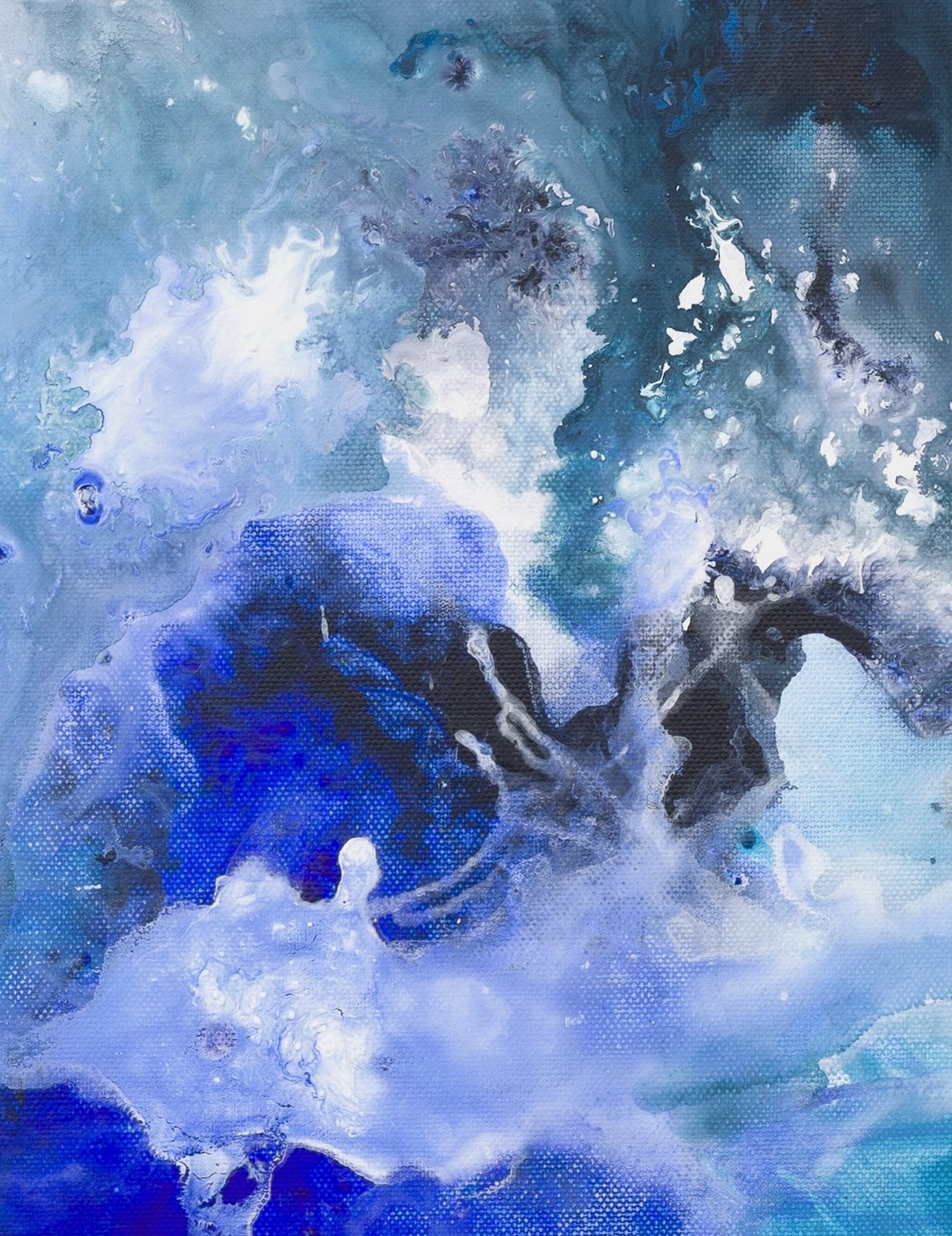 Large Abstract Painting Blue Ocean Laguna Digital Art Printable - Etsy