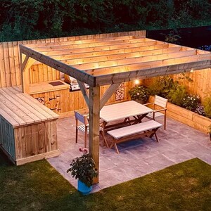 Chunky Wooden Box Pergola Kits - Etsy UK
