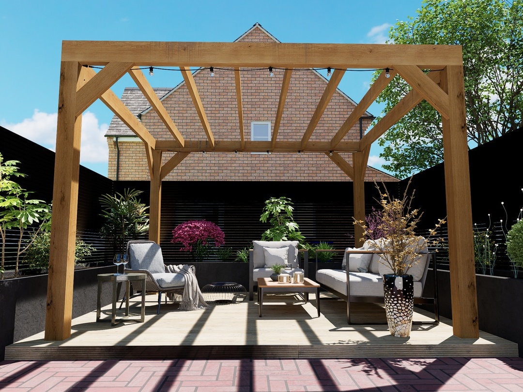 Chunky Wooden Box Pergola Kits - Etsy UK