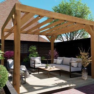 Chunky Wooden Box Pergola Kits - Etsy UK
