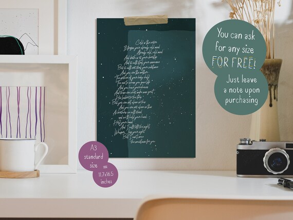 Timshel Plakat Timshel Etsy