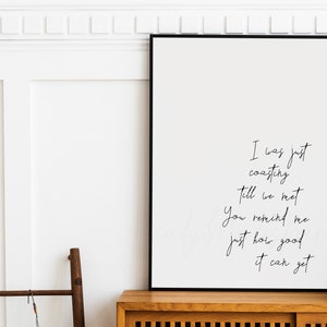 I'm With You Vance Joy Lyrics Printable, Vance Joy Lyrics Poster Gift ...