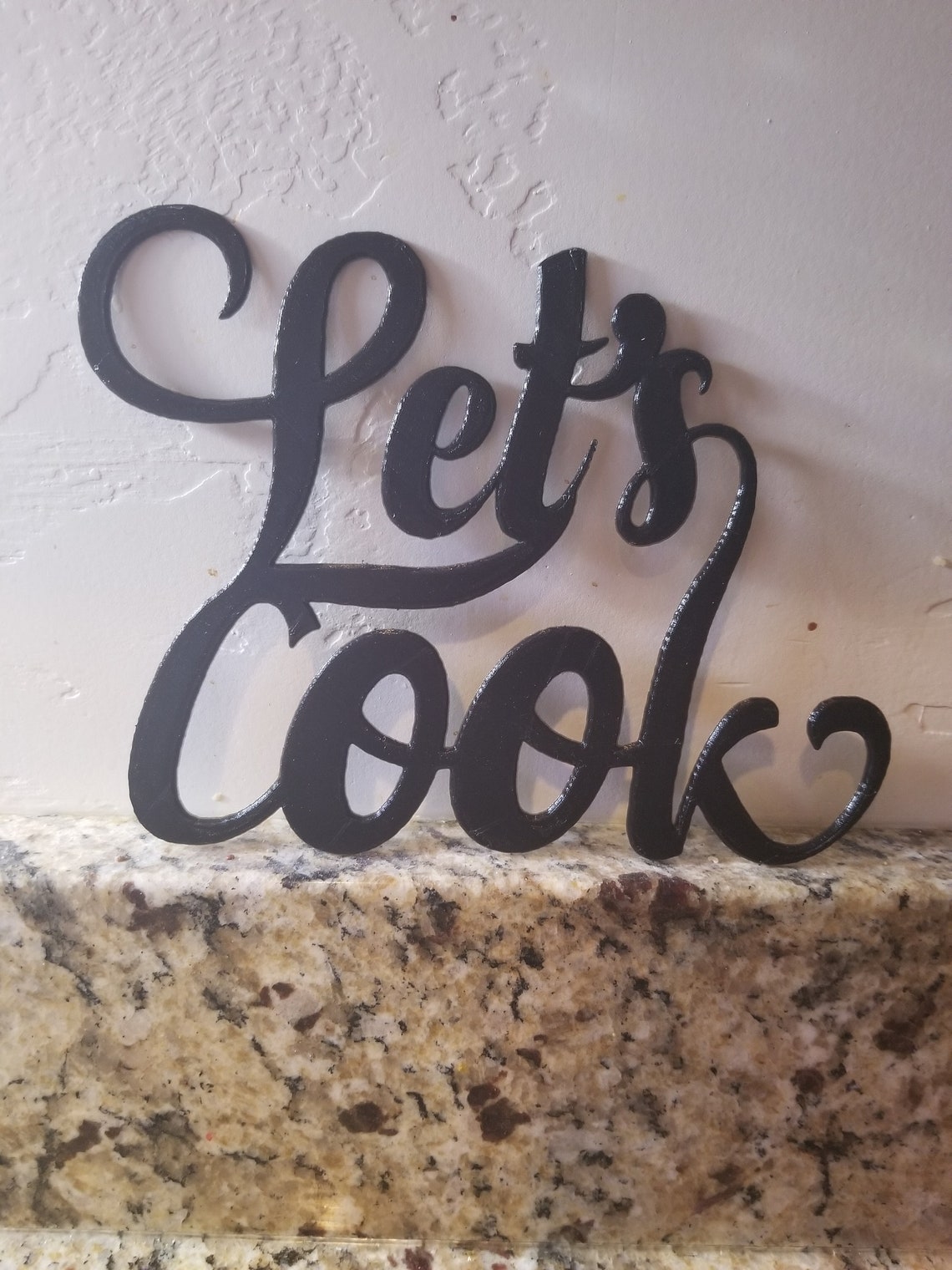 Cute Lets Cook Cursive Word Art Beautiful Decorative Accent - Etsy