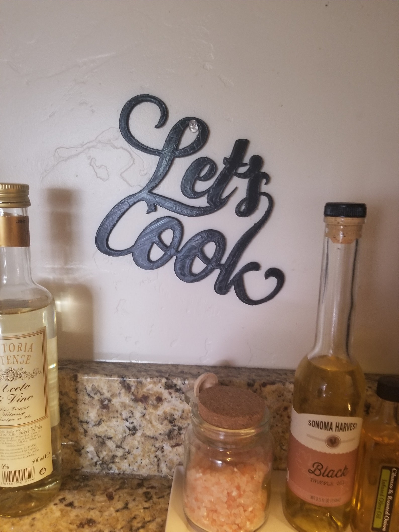 Cute Lets Cook Cursive Word Art Beautiful Decorative Accent - Etsy