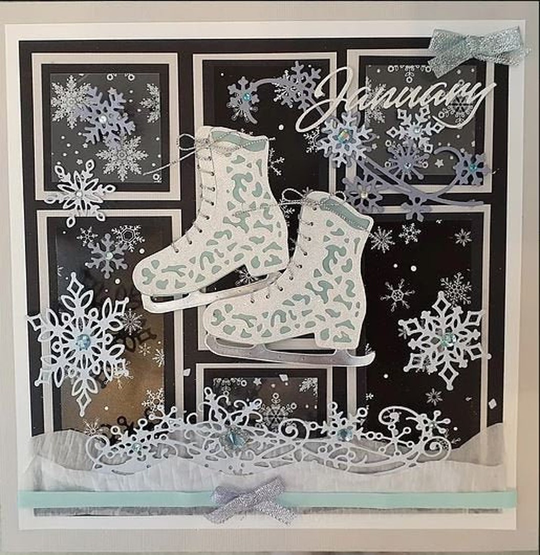 January 9x9 Scrapbook Page for Shadowbox Frame - Etsy