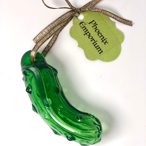 Glass Pickle Ornament Good Luck Charm Handblown Glass - Etsy