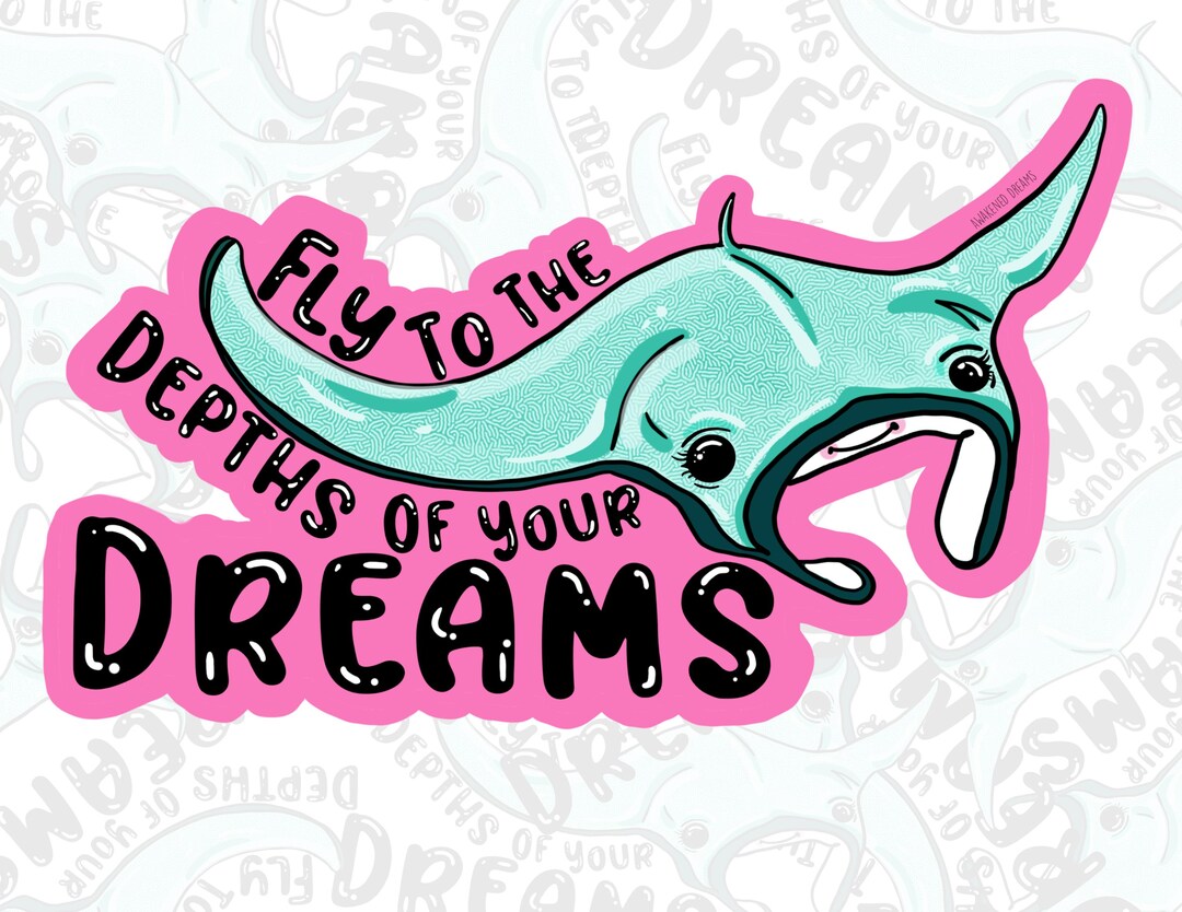 Stingray Waterproof Vinyl Sticker 3x1.78 Inches - Etsy