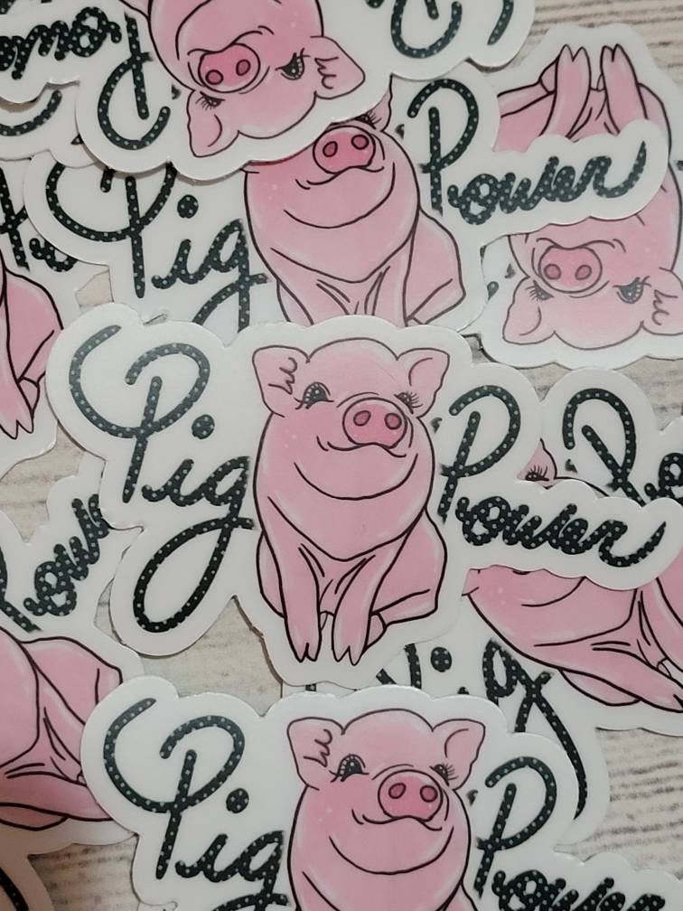 Pig Power 2x3inch Waterproof Sticker - Etsy