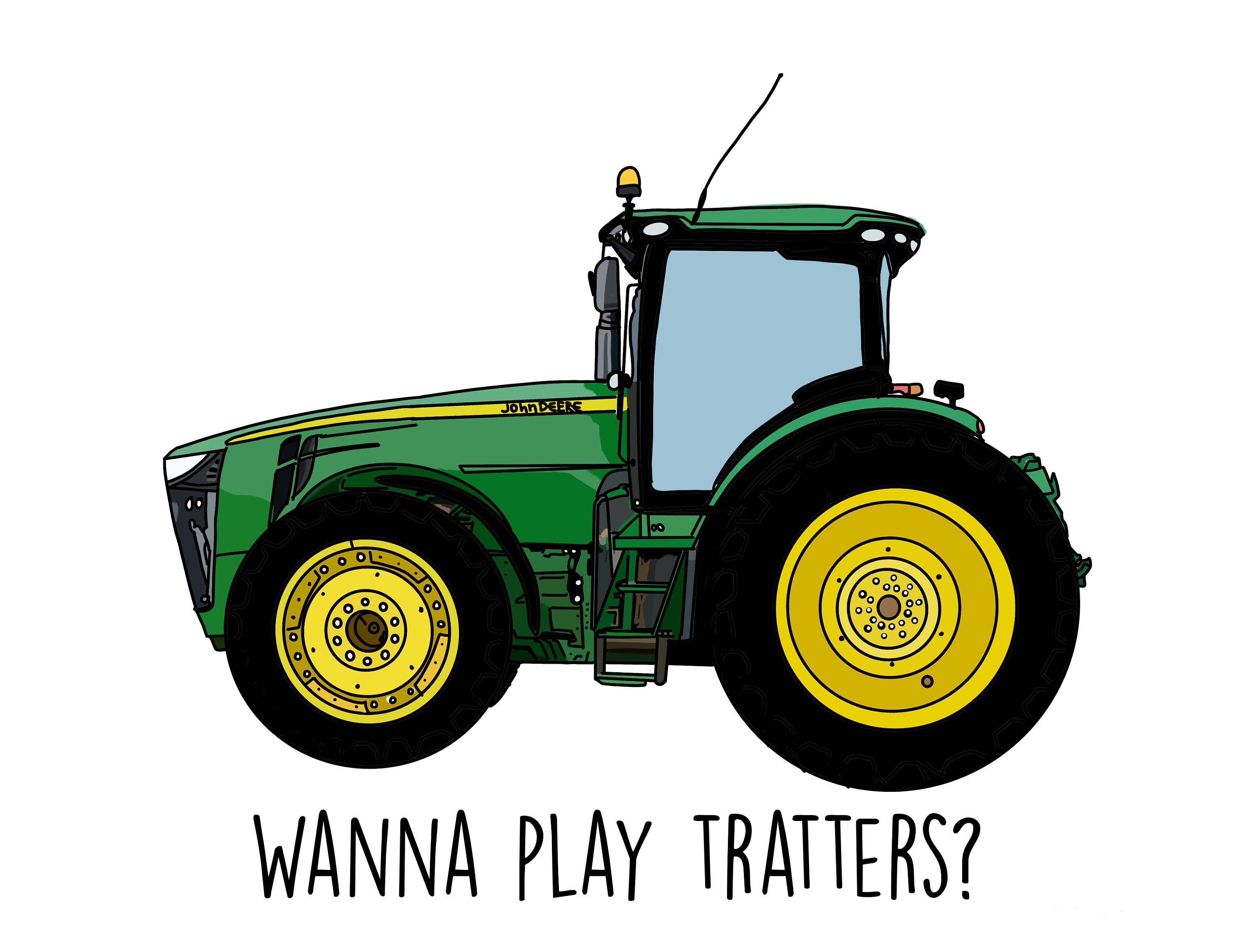 Quieres jugar a los tratters Tractor pegatina vinilo 4x4 - Etsy España