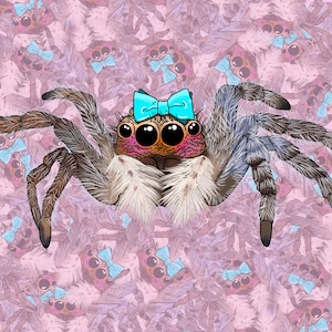 Jumping Spider Holographic Vinyl Waterproof Sticker 3x1.4 Inches - Etsy