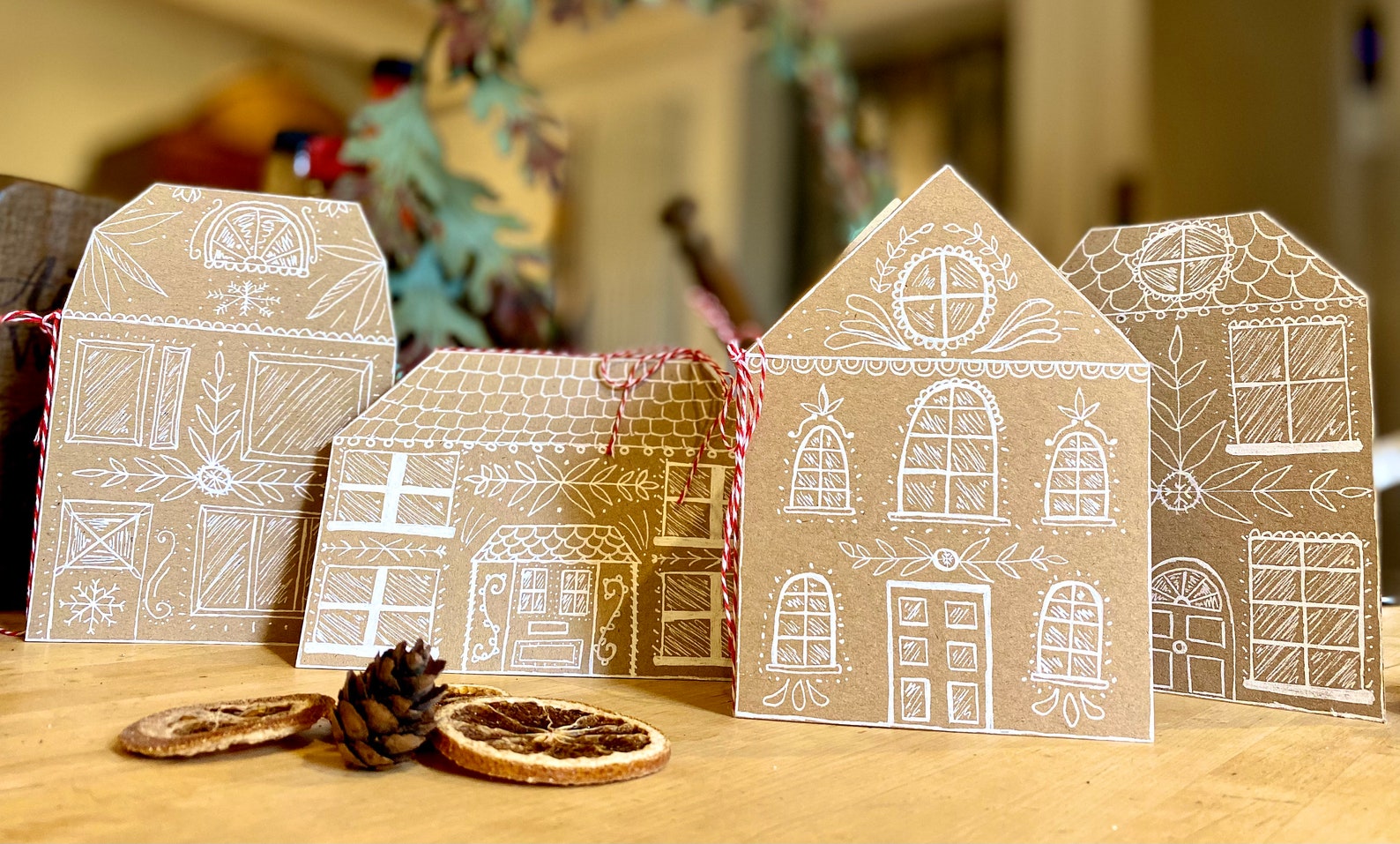 Handmade Christmas Card | Unique Gingerbread House Card - Etsy