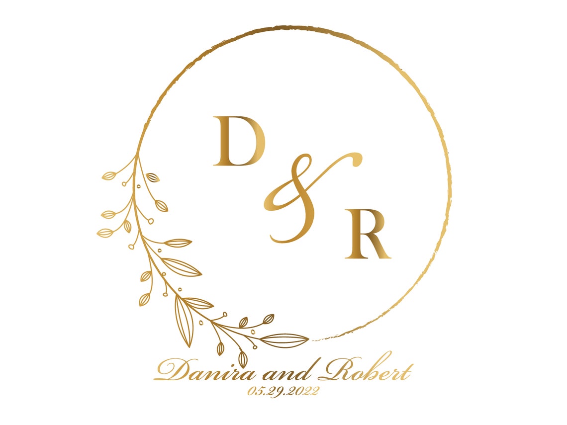 Wedding Logo Design Simple Elegant Modern Wedding Logo | Etsy