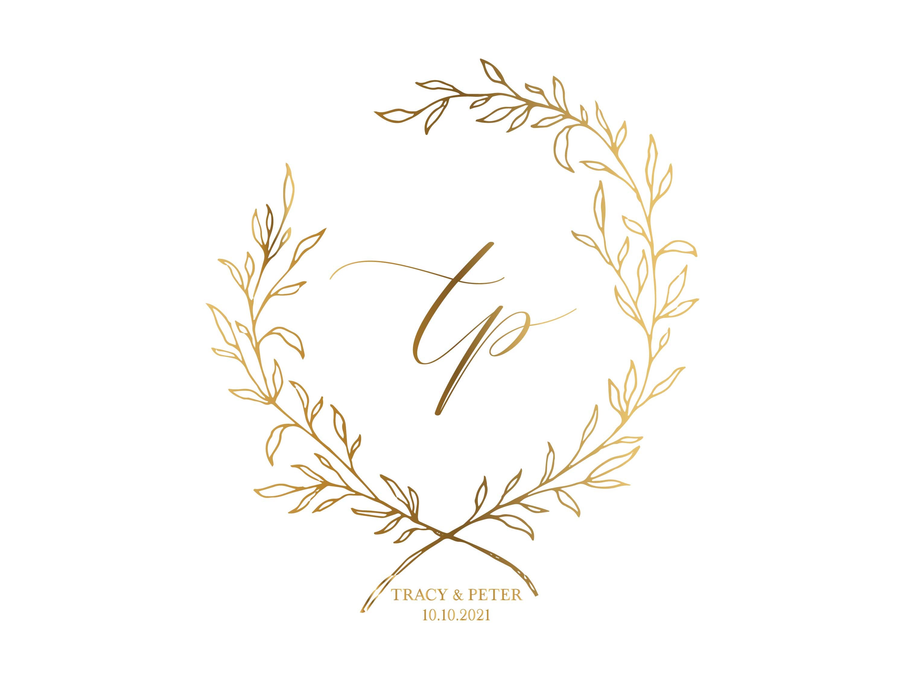 Hochzeit Monogramm Wappen, Hochzeit Logo Design, Hochzeitskranz ...