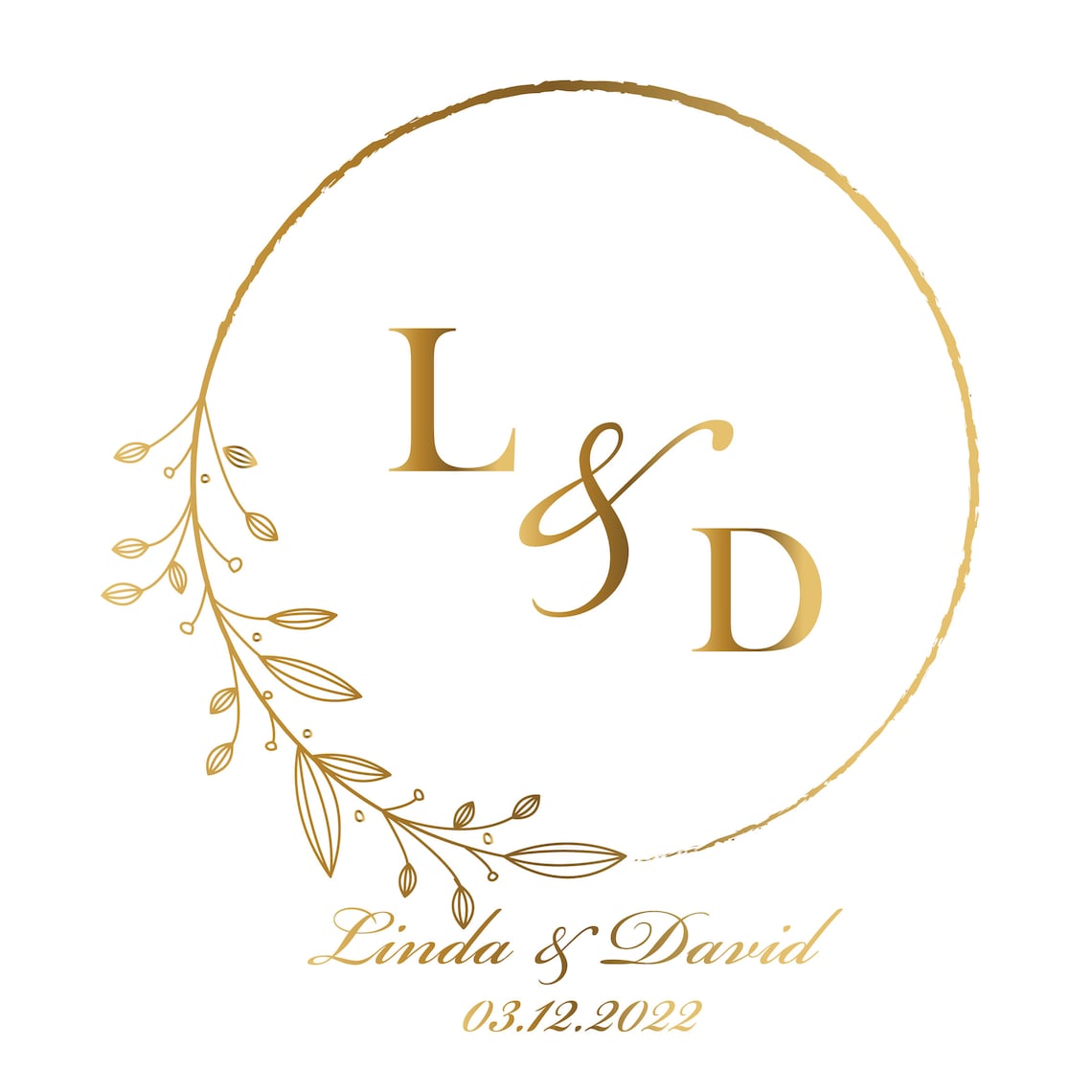 Wedding Logo Design Simple Elegant Modern Wedding Logo | Etsy