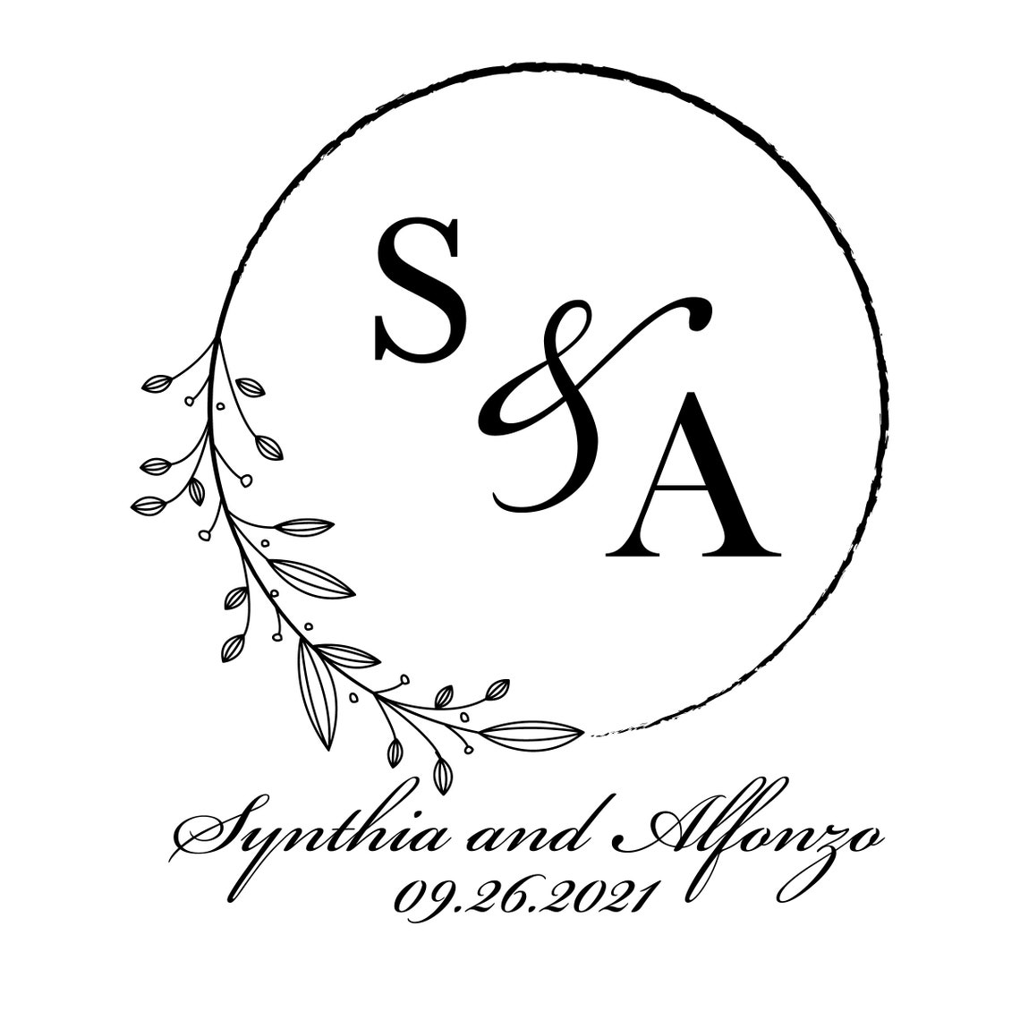 Wedding Logo Design Simple Elegant Modern Wedding Logo | Etsy