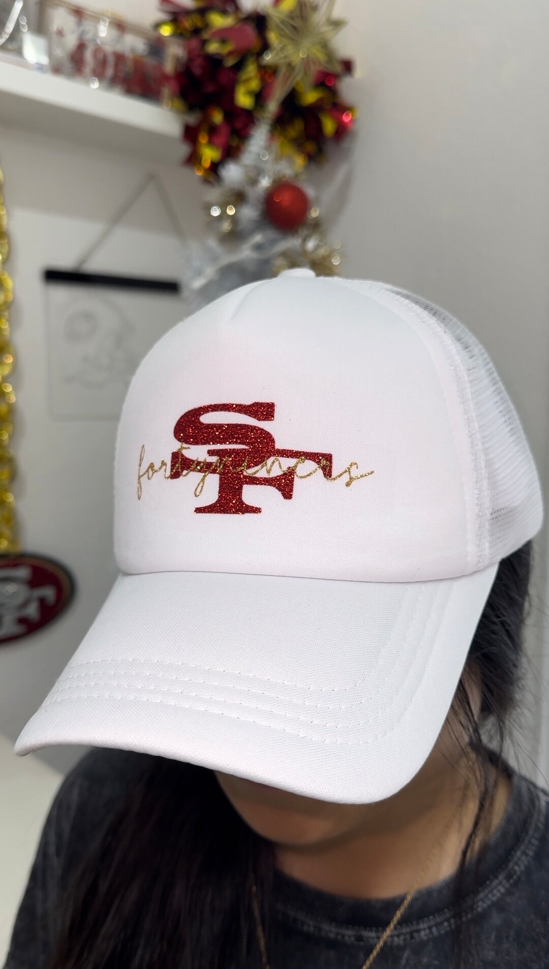 Glitter 49ers Baseball Cap - Etsy