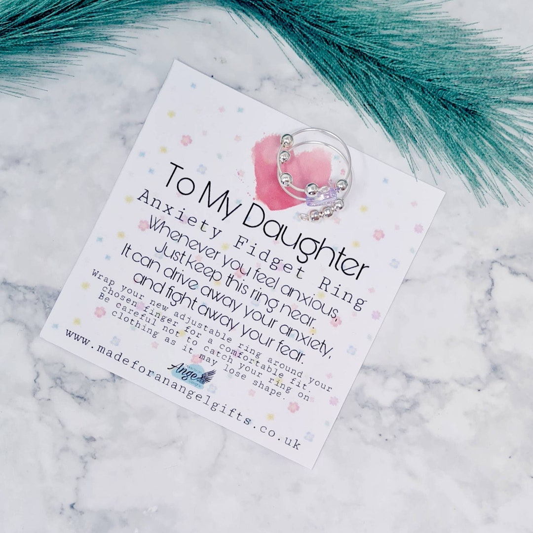 Daughter Anxiety Fidget Ring | Daughter Ring | Heart Fidget Ring - Etsy UK