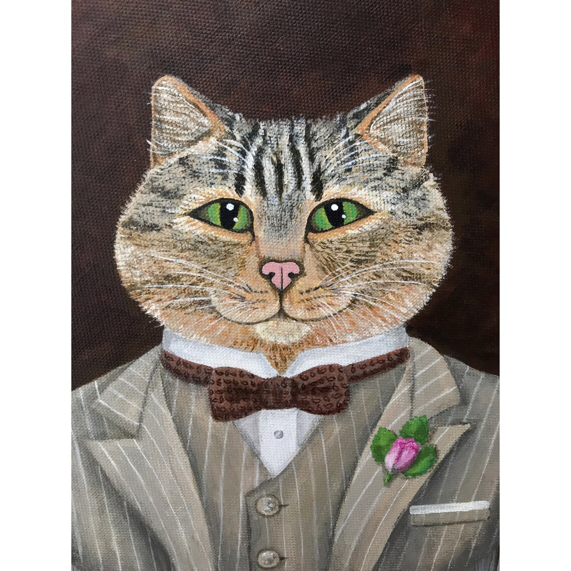 Animalistische original-Gemälde Katze Kunst Acryl auf | Etsy