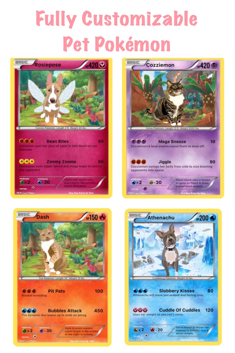CUSTOM POKÉMON PET: Custom Pet Portrait - Etsy