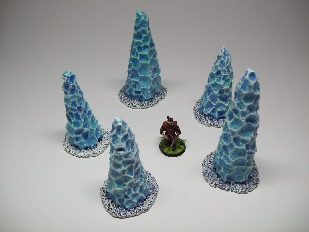 Ice Stalagmite Cavern Terrain 5 Pieces, 7 to 10CM Tall - Etsy